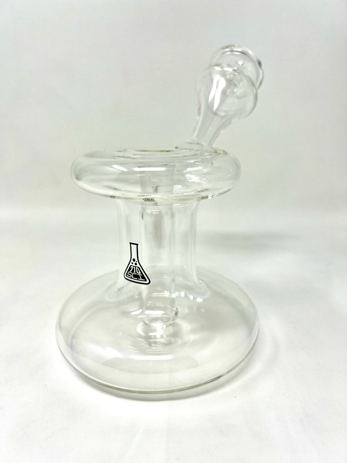 710 Sci Glass 14mm Clear Bubbler – POSITIVE VIBES