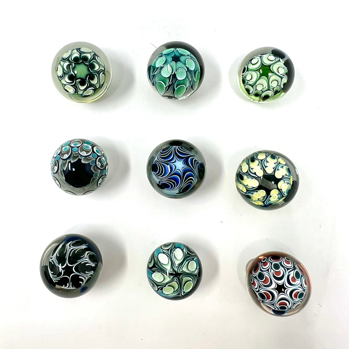Oni Glass Dot Stack Marbles with Slurper Set – POSITIVE VIBES